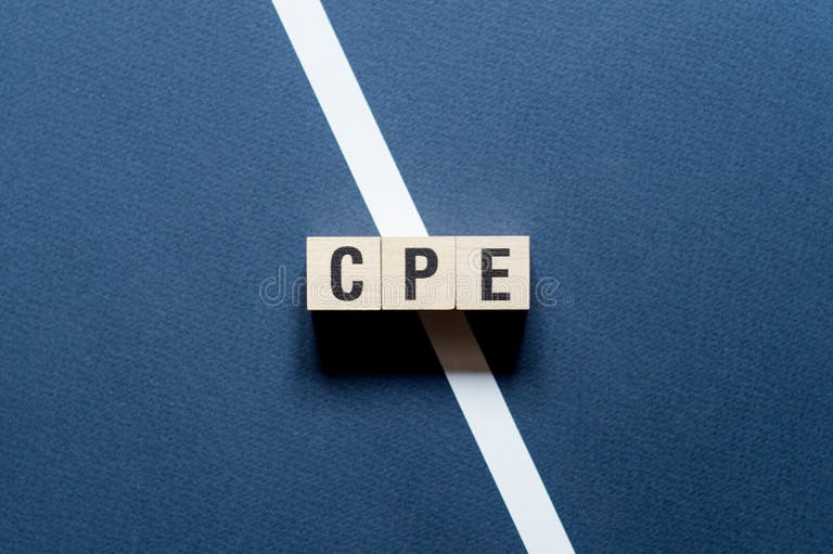 CPE - Continuing Professional Education Word Concept on Cubes Stock ...