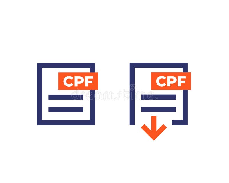 CPF File, Download Vector Icons Stock Vector - Illustration of file ...