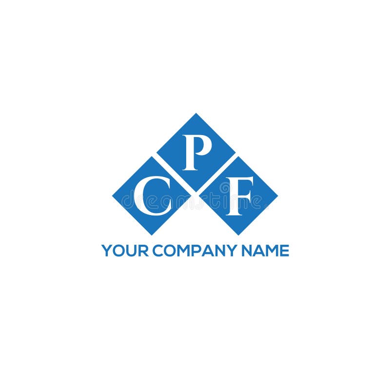 CPF Letter Logo Design on White Background. CPF Creative Initials ...