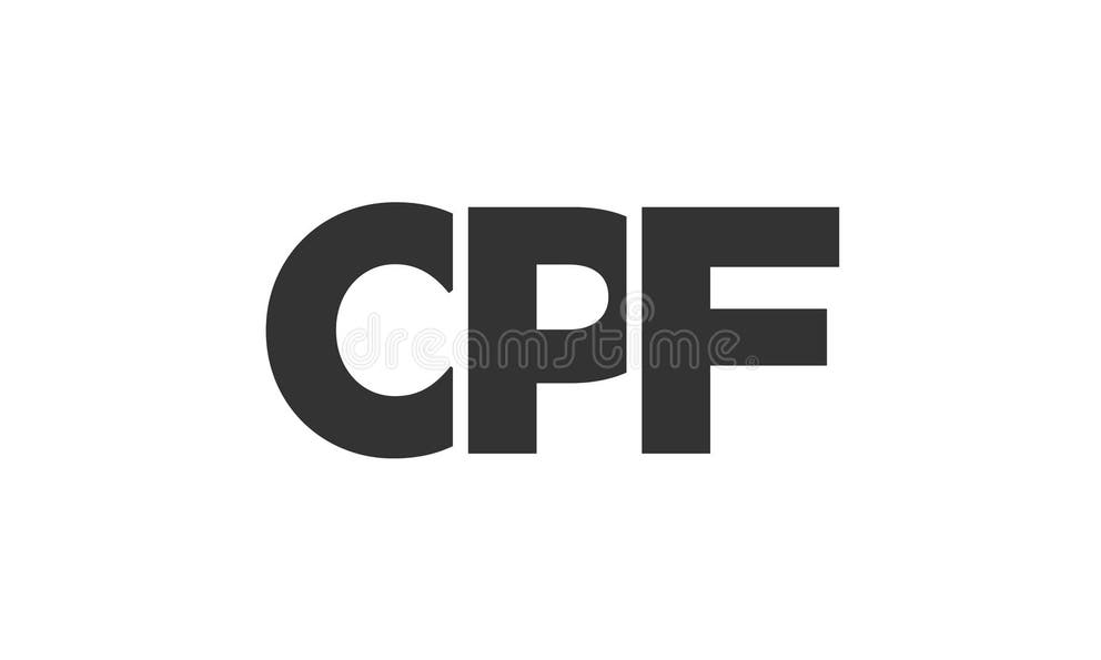 CPF Logo Design Template with Strong and Modern Bold Text. Initial ...