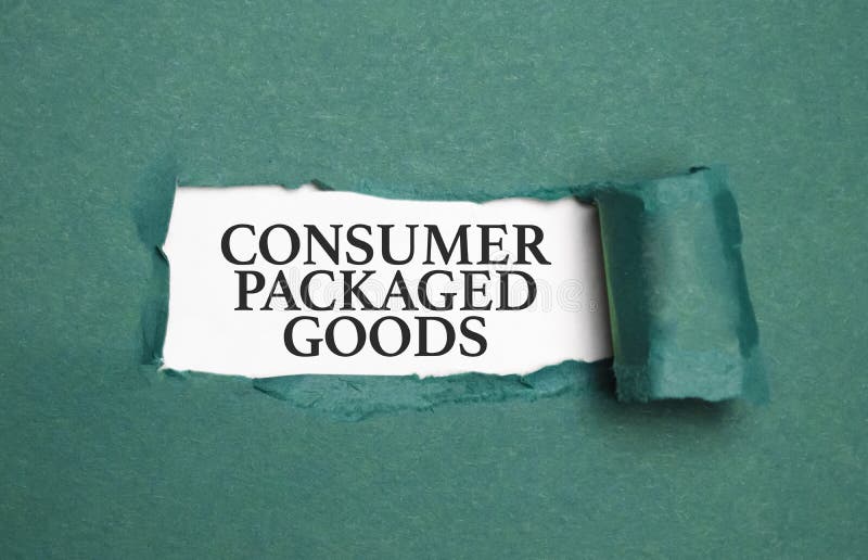 CPG - Consumer Packaged Goods Text Written on Red Torn Paper Stock ...