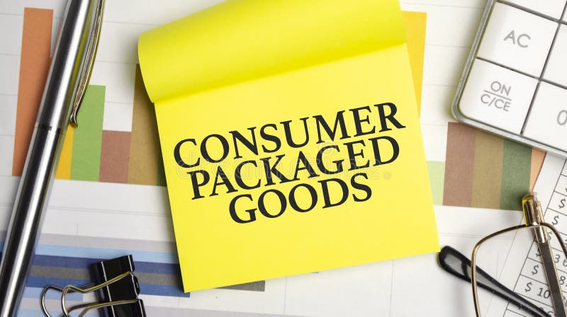 CPG - Consumer Packaged Goods Text on the Yellow Paper with Pen and ...