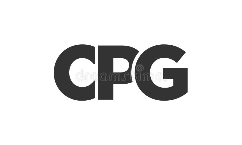 CPG Logo Design Template with Strong and Modern Bold Text. Initial Based Vector Logotype ...