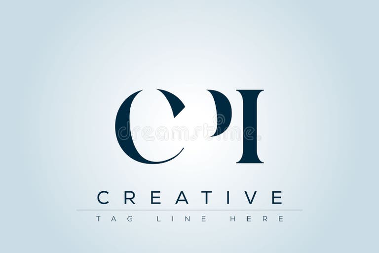 CPI abstract letter logo stock vector. Illustration of style - 363286354