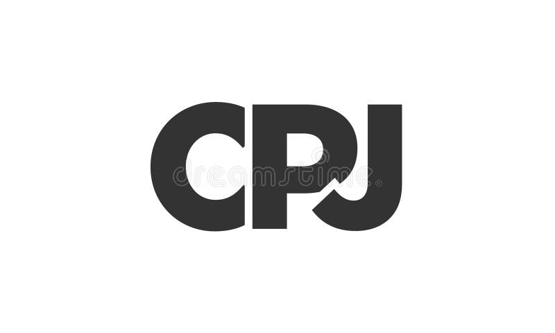 CPJ Logo Design Template with Strong and Modern Bold Text. Initial ...