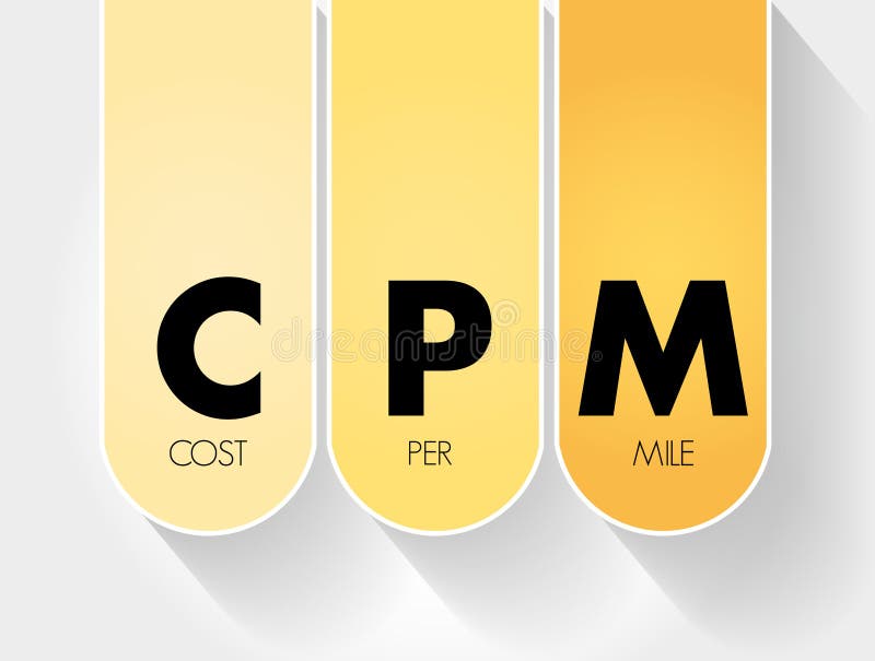CPM - Cost Per Mile Acronym, Concept Background Stock Image - Image of ...