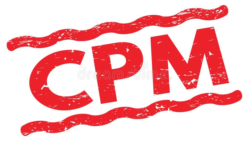 CPM Text on Red Lines Stamp Sign Stock Illustration - Illustration of ...