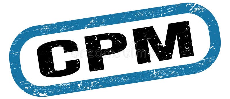 CPM, Text Written on Blue-black Stamp Sign Stock Illustration ...