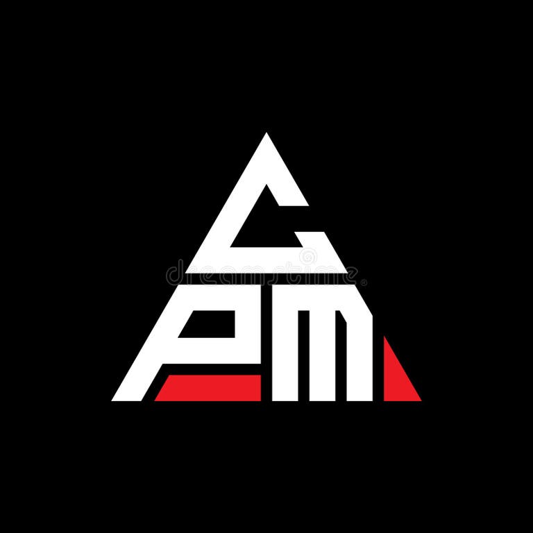CPM Triangle Letter Logo Design with Triangle Shape. CPM Triangle Logo ...
