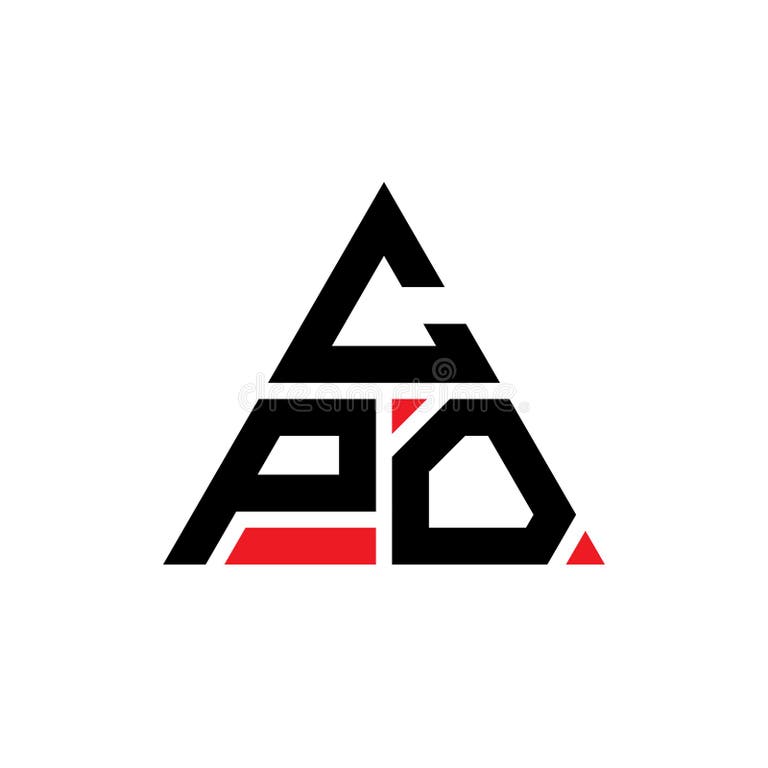 CPO Triangle Letter Logo Design with Triangle Shape. CPO Triangle Logo ...