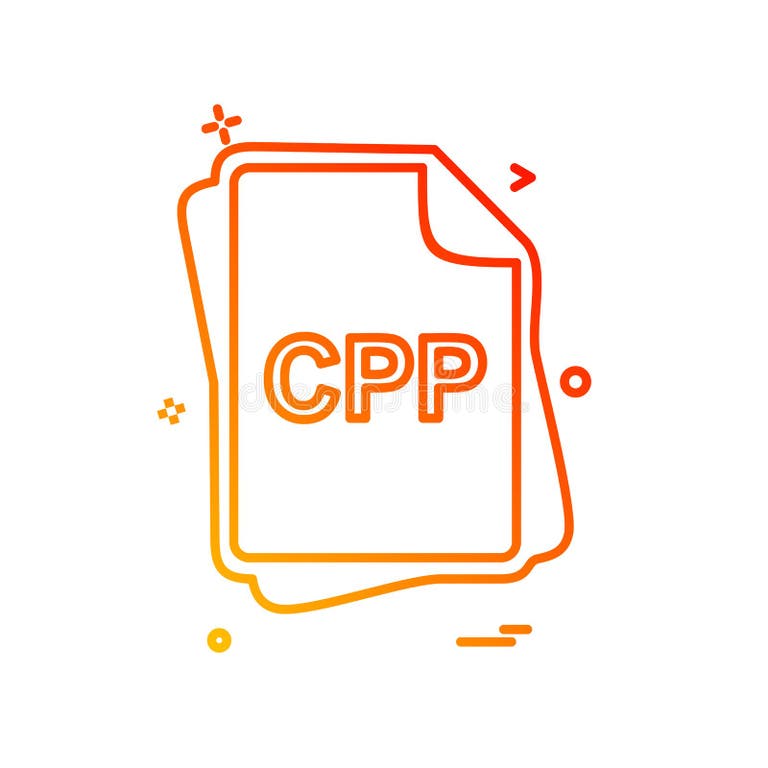CPP File Type Icon Design Vector Stock Vector - Illustration of shape ...