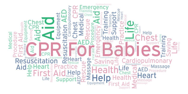 CPR for Babies Word Cloud, Made with Text only. Stock Illustration ...