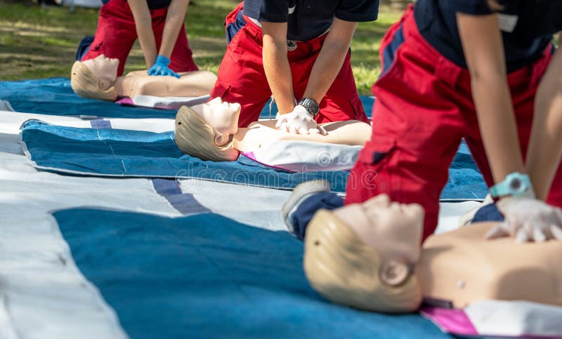 CPR - Cardiopulmonary Resuscitation and First Aid Training Stock Image ...