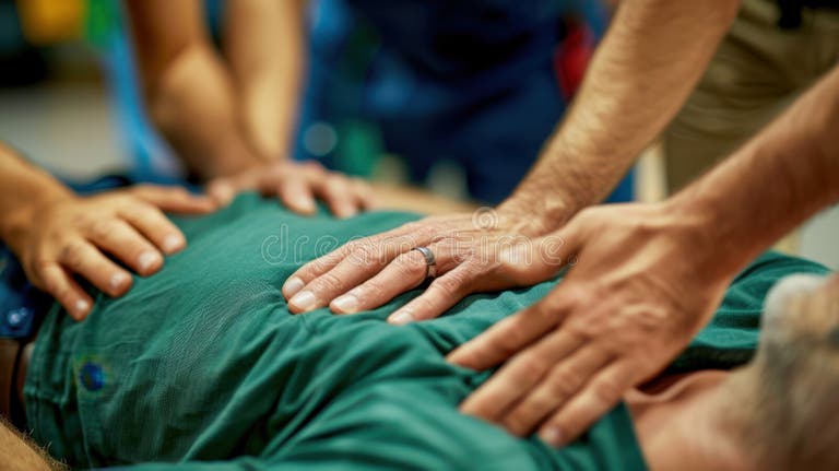 The CPR Chest Compression.AI Generated Image Stock Image - Image of ...