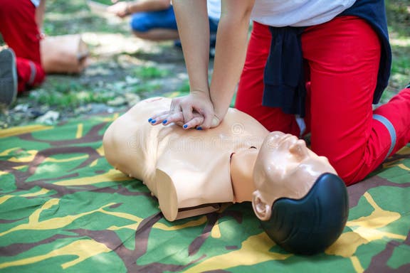 CPR - Cardiopulmonary Resuscitation and First Aid Training Stock Photo ...
