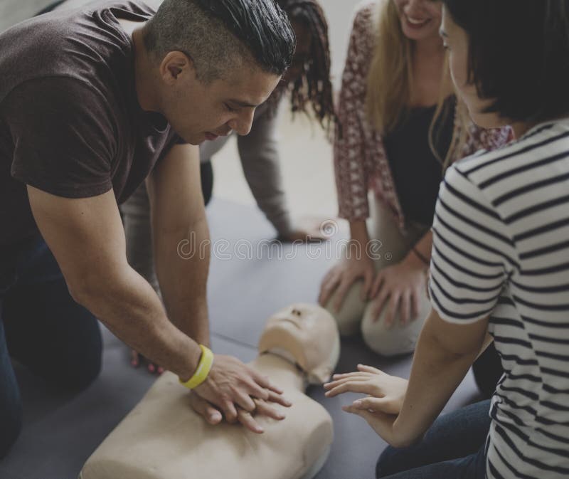 CPR First Aid Training Concept Stock Photo - Image of certified ...