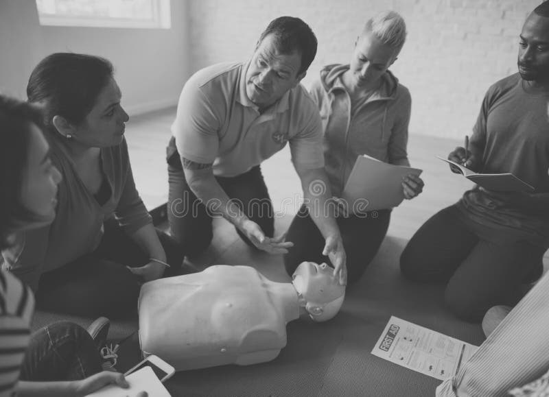 CPR First Aid Training Concept Stock Photo - Image of healthy, black ...
