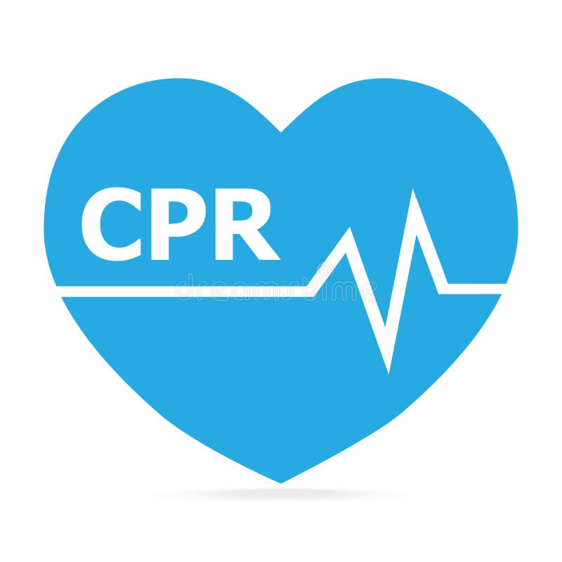 CPR, Icono Del Azul De La Resucitación Cardiopulmonar Ilustración del Vector - Ilustración de ...