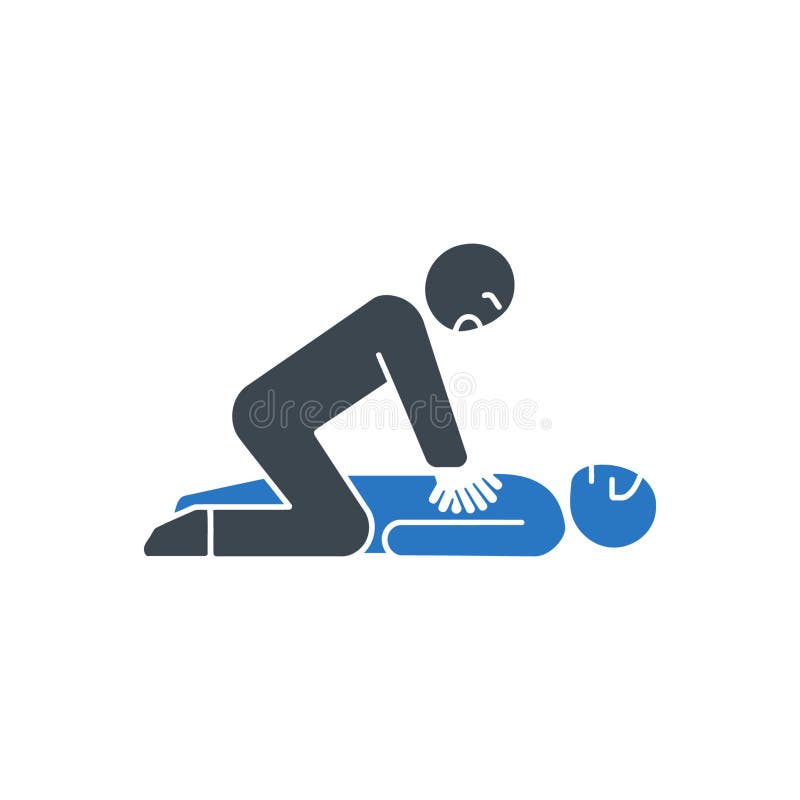 CPR Life-Saving Procedure Icon Stock Vector - Illustration of medical ...