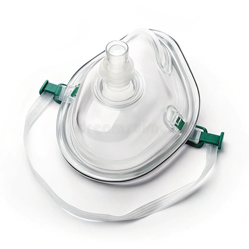 CPR Mask on White Background Stock Illustration - Illustration of tool ...