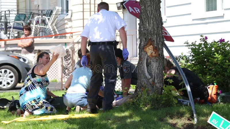 CPR - Motorcycle Crash stock footage. Video of firemen - 71632352
