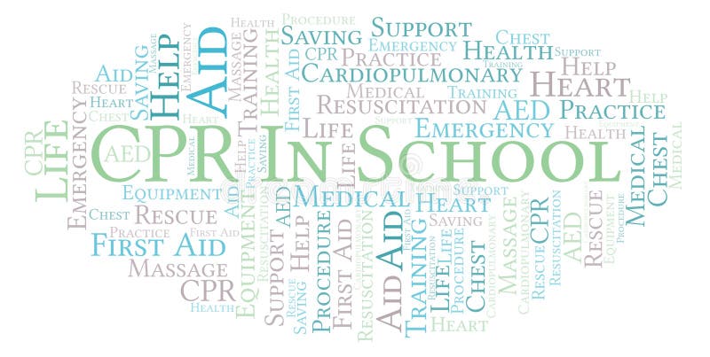 CPR in School Word Cloud, Made with Text only. Stock Illustration ...