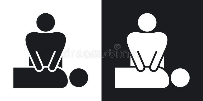 CPR Thin Line Vector Icon Set Stock Vector - Illustration of graphic ...