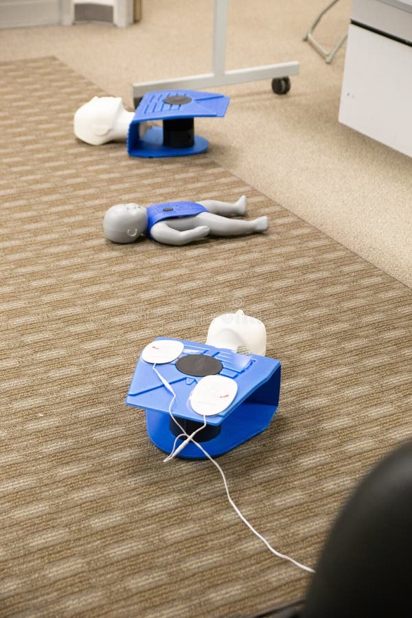 CPR Training Class by Security Guard in Office Stock Photo - Image of ...