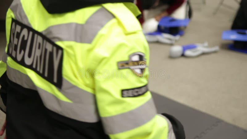 CPR Training Class by Security Guard in Office Stock Video - Video of ...