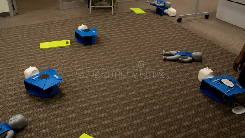 CPR Training Class by Security Guard in Office Stock Photo - Image of ...