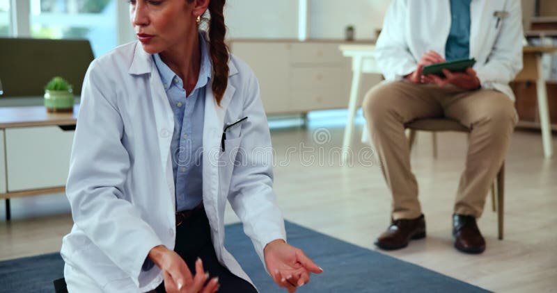 CPR Training, Teaching or Doctor with Dummy for First Aid Instructions ...