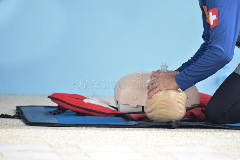 CPR Trainner Basic Life Support Stock Photo - Image of life, assistance ...