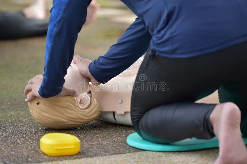 CPR Trainner Basic Life Support Stock Photo - Image of life, assistance ...