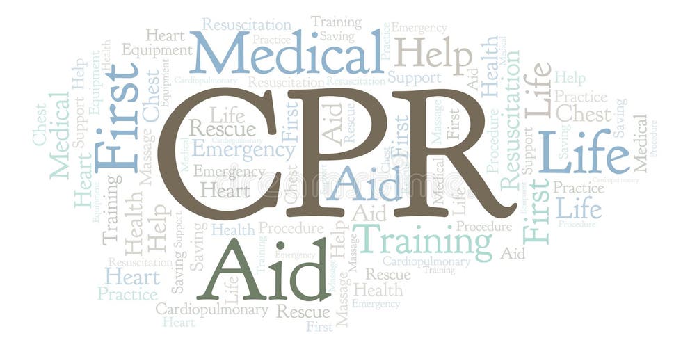 CPR Word Cloud, Made with Text only. Stock Illustration - Illustration ...