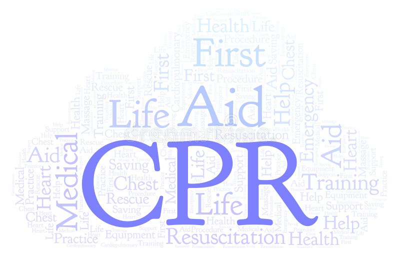 CPR Word Cloud, Made with Text only. Stock Illustration - Illustration ...
