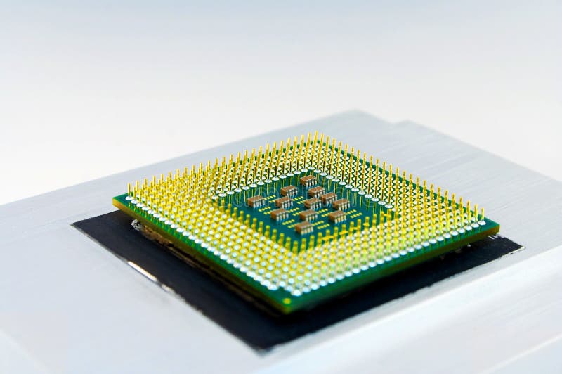 CPU Microprocessor Isolated on White Stock Image - Image of bytes ...