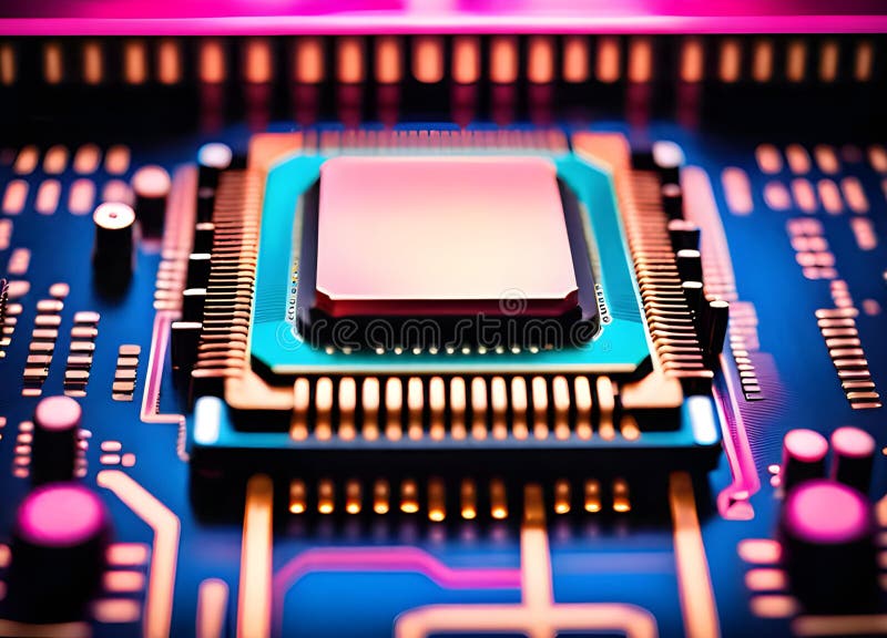 CPU Hardware Computer Detail Stock Illustration - Illustration of ...