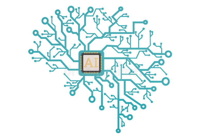 CPU Chips, Central Processor Unit, Top View. 3d Illustration Stock ...