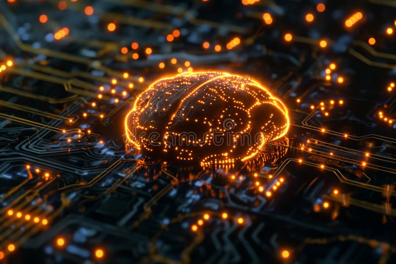 Cpu Big Brain Central Of Neural Networking On Motherboard Super