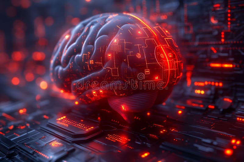 CPU Big Brain Central of Neural Networking on Motherboard, Super ...