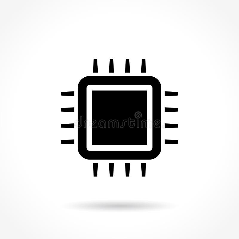 Cpu black icon stock vector. Illustration of background - 107490129