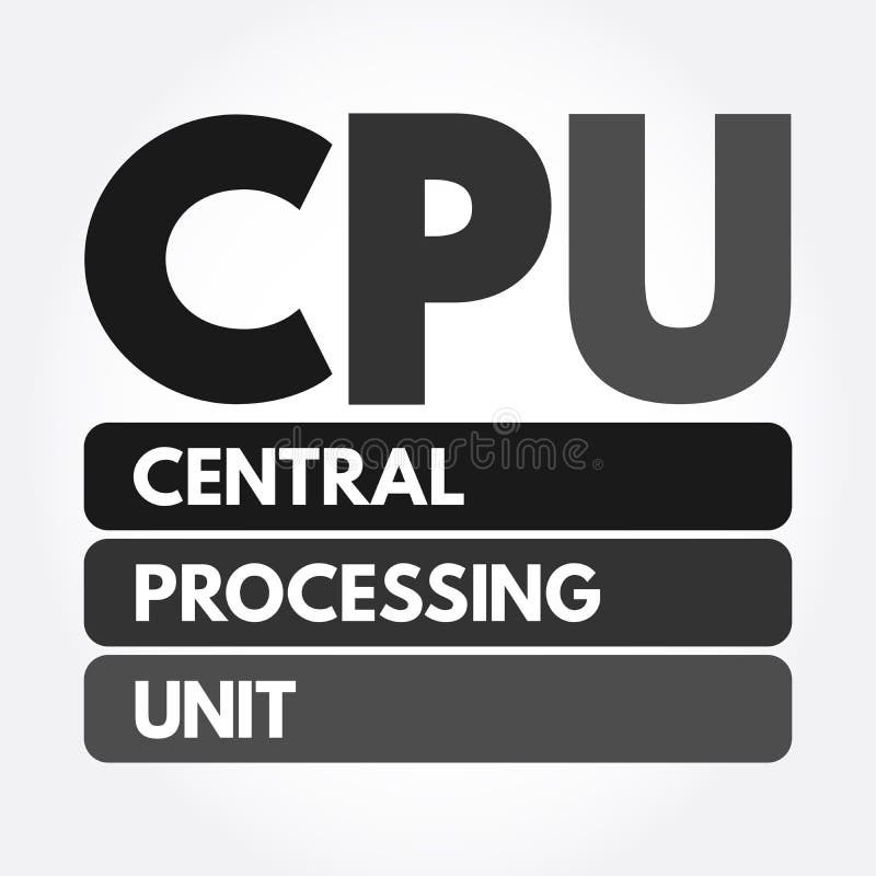 CPU - Central Processing Unit Acronym, Technology Concept Background ...