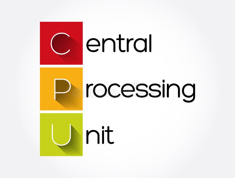 CPU - Central Processing Unit Acronym, Technology Concept Background ...