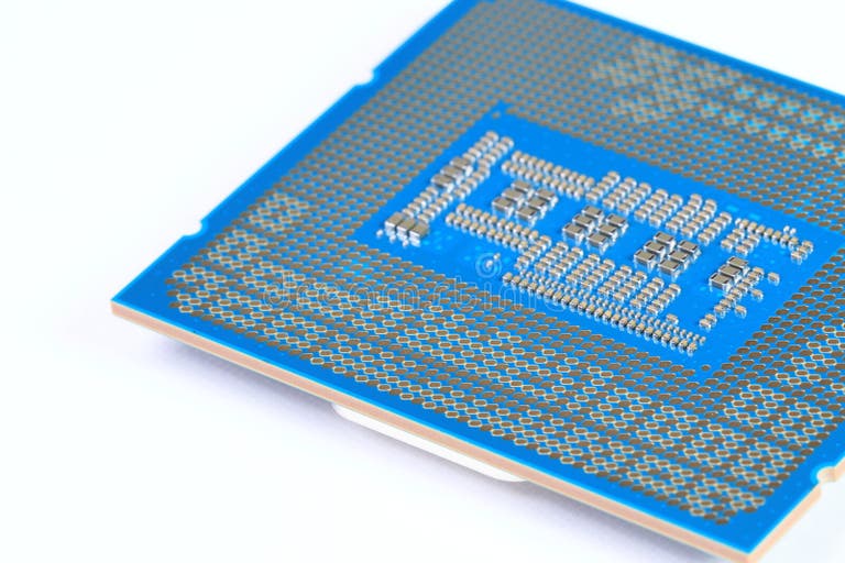 Cpu Central Processing Unit Computer Processor From The Bottom Side