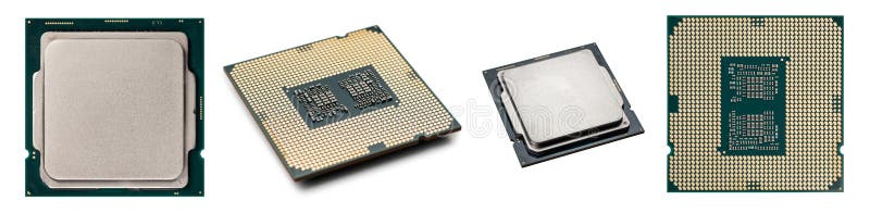 Closeup CPU or Central Processing Unit from Motherboard, Macro Shot ...