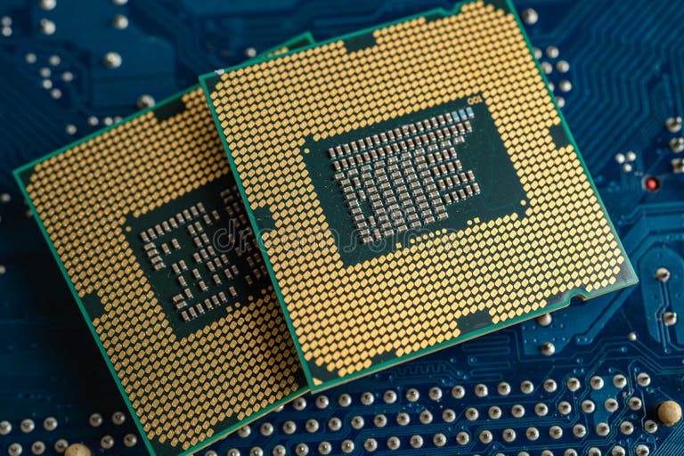 CPU, Central Processor Unit Chip Chip on Circuit Board in PC and Laptop ...