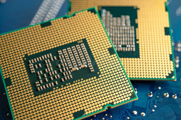 CPU, Central Processor Unit Chip Chip on Circuit Board in PC and Laptop ...