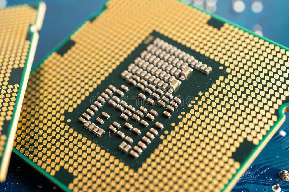 CPU, Central Processor Unit Chip Chip on Circuit Board in PC and Laptop ...