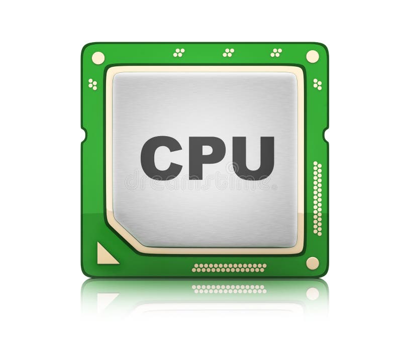 CPU Central processor unit stock illustration. Illustration of core ...