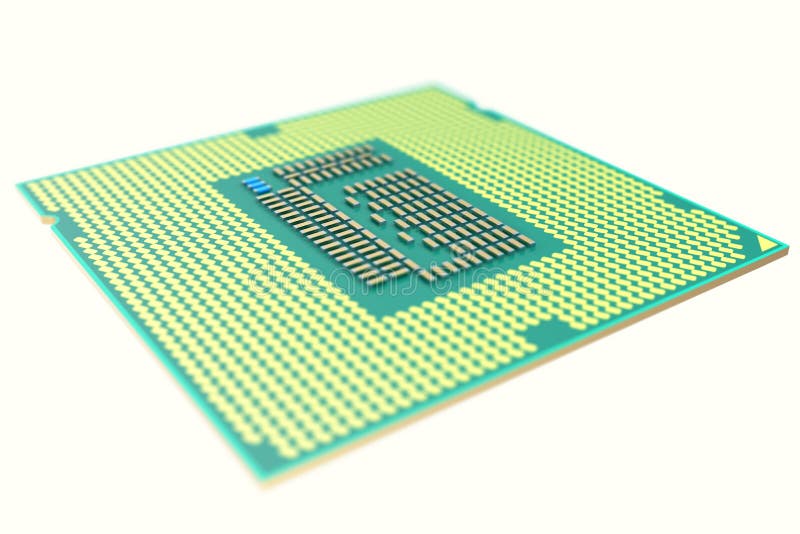 Central Processor Unit CPU Top View Isolated on Whitebackground. 3d ...